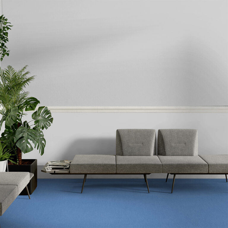 Piso Vinílico En Rollo Azul | Mod: Blue 867 | Piso Vinílico Comercial ...