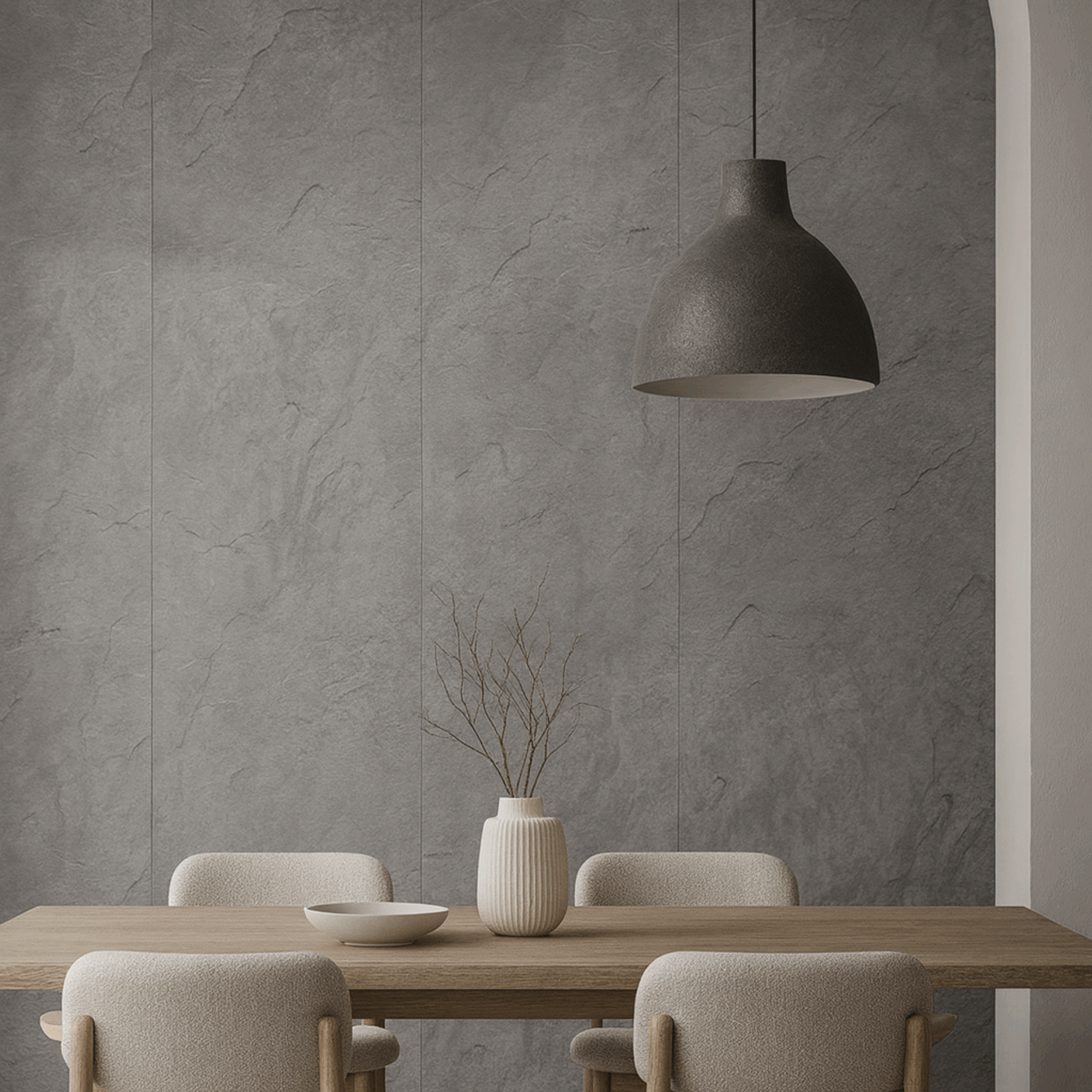 Placa Tipo Mármol Mate Color Gris | Mod: Cuarzo - PISOS Y MUROS LNA
