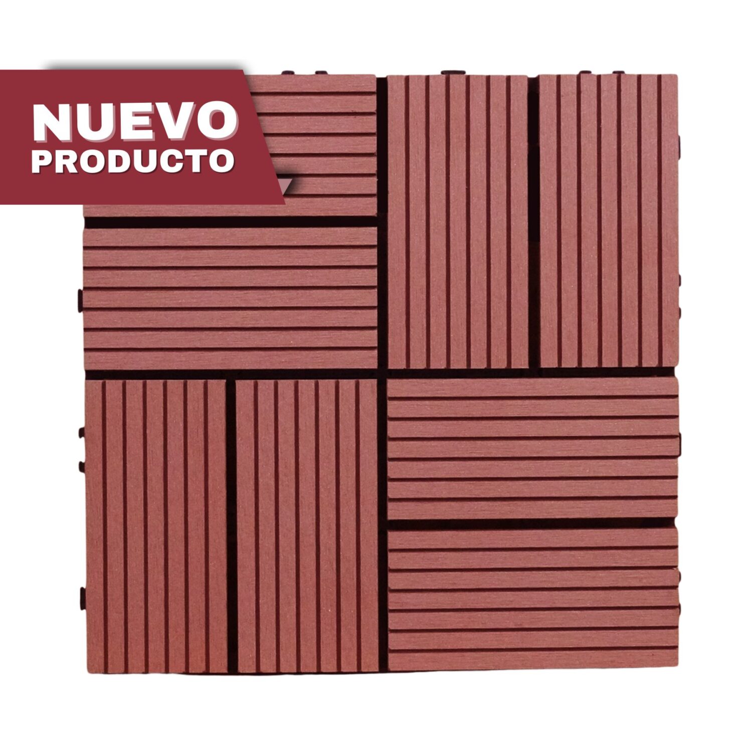 Deck Tile WPC Color Rojo Ladrillo | Colecc. Terratiles | Modelo ...