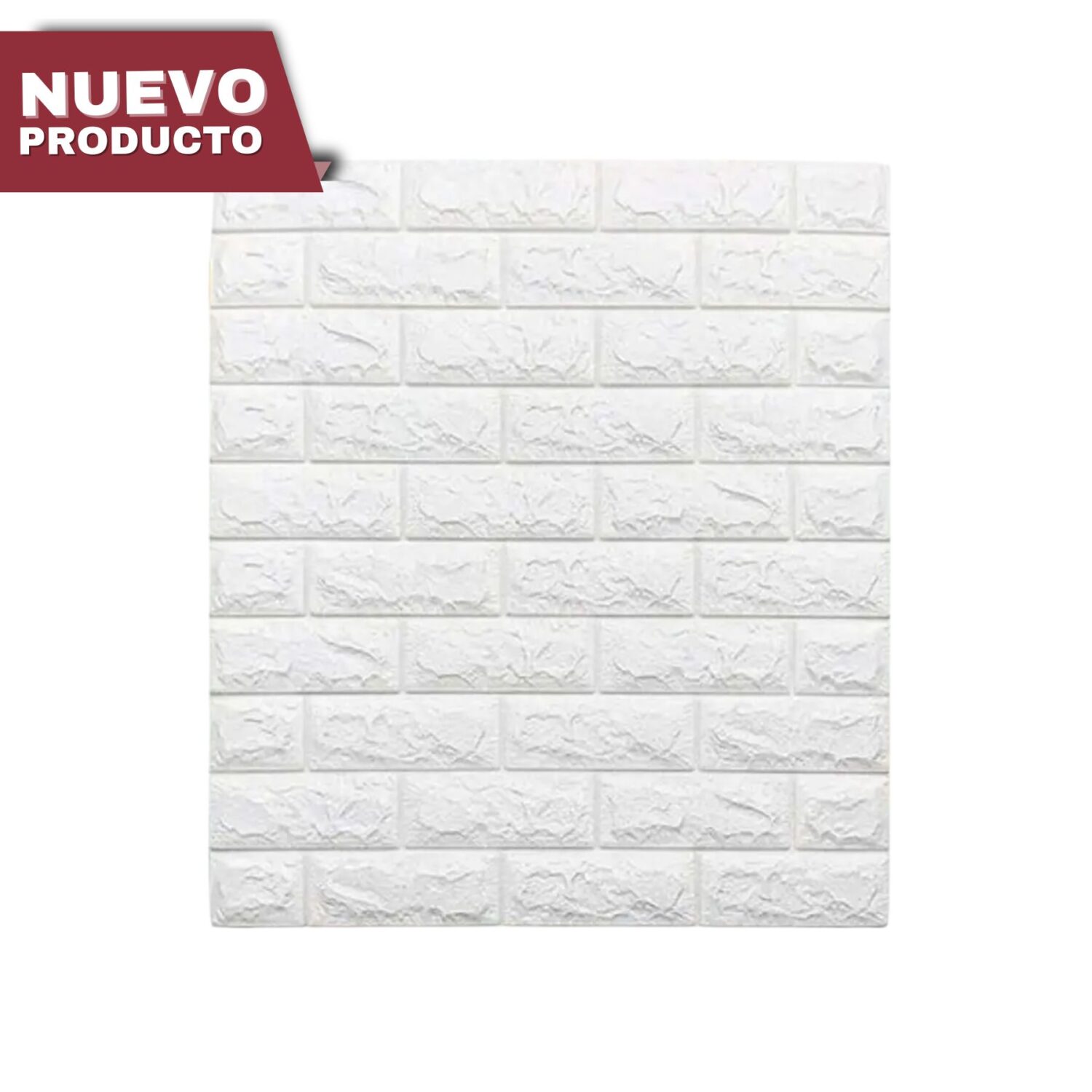 Panel 3D Ladrillo Blanco | Deco Pop Nuvow - PISOS Y MUROS LNA